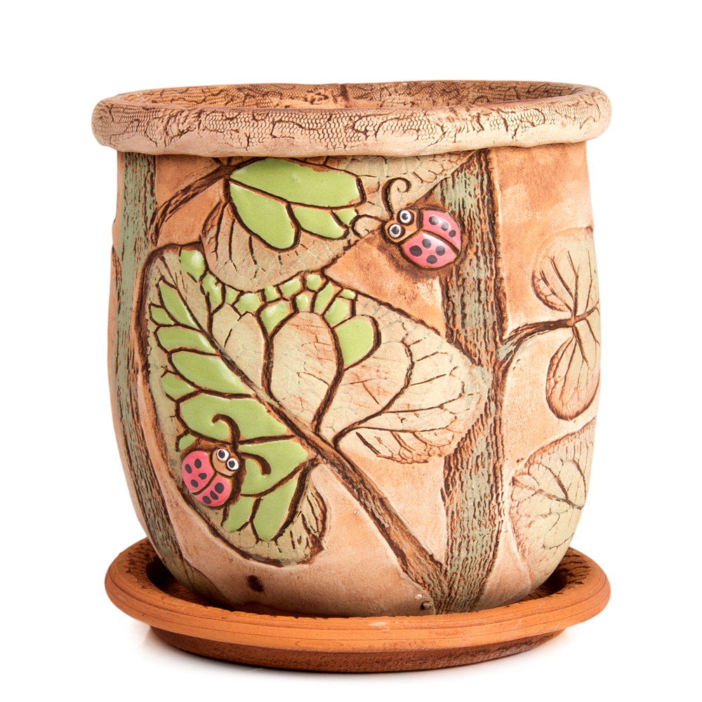 Ladybugs Ceramic Planter