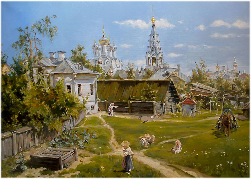Moscow Courtyard by Polenov Paint-by-Number Kit for Kids & Adults ...