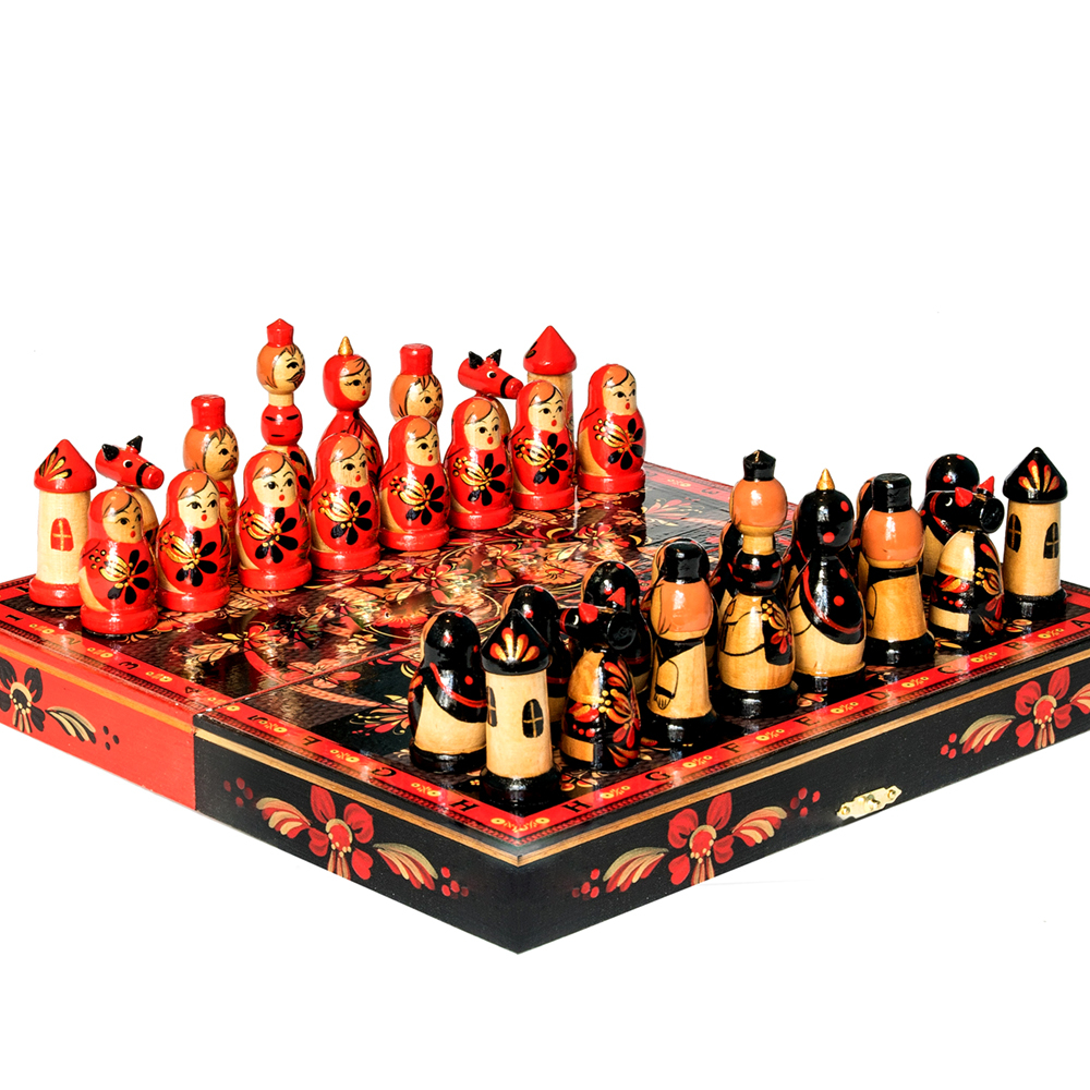 Matryoshka Khokhloma Chess