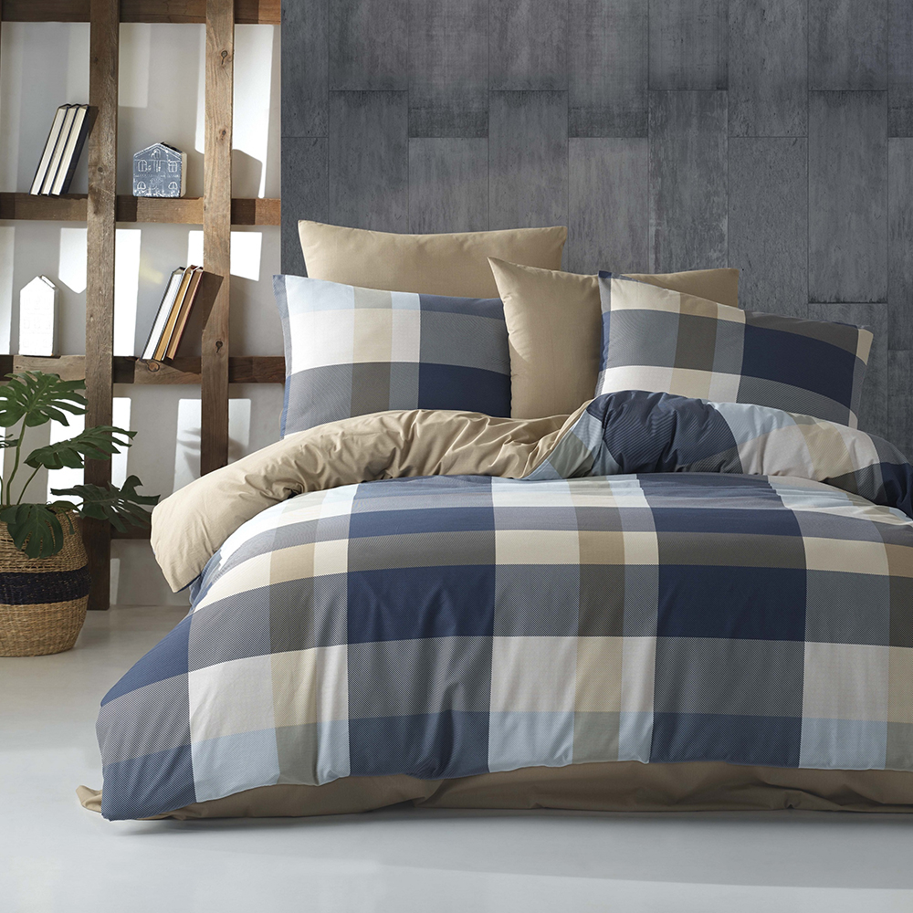Caro Cotton Duvet Cover Set of 3 (blue) | Product sku SET-222424-222447