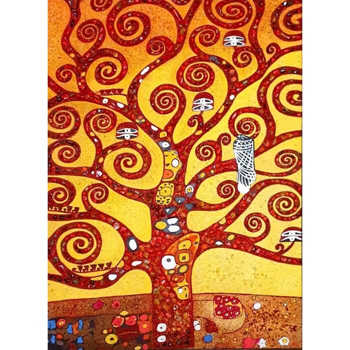 The Tree of Life by Gustav Klimt Amber Painting