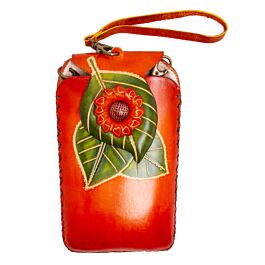 Leather Sunflower Cell Phone Case
