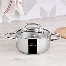 Stainless Steel Low Stock Pot