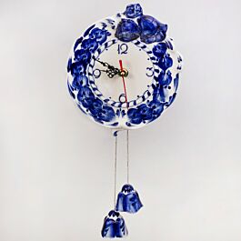 Bluebell Gzhel Clock