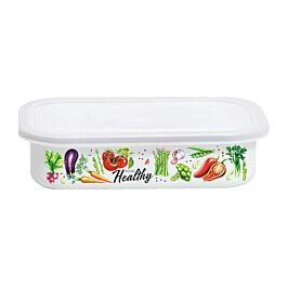 Veggies Enamelware Food Storage Container with Lid