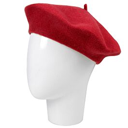Red Classic Wool Beret