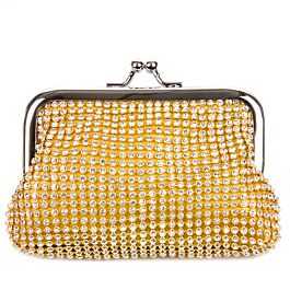 Golden Rhinestone Coin Purse