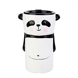 Panda Ceramic Travel Mug with Lid