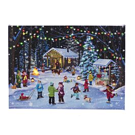 LED Light-up Painting Winter Retreat