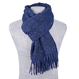 Dark Blue Cashmere/Cotton Unisex Scarf