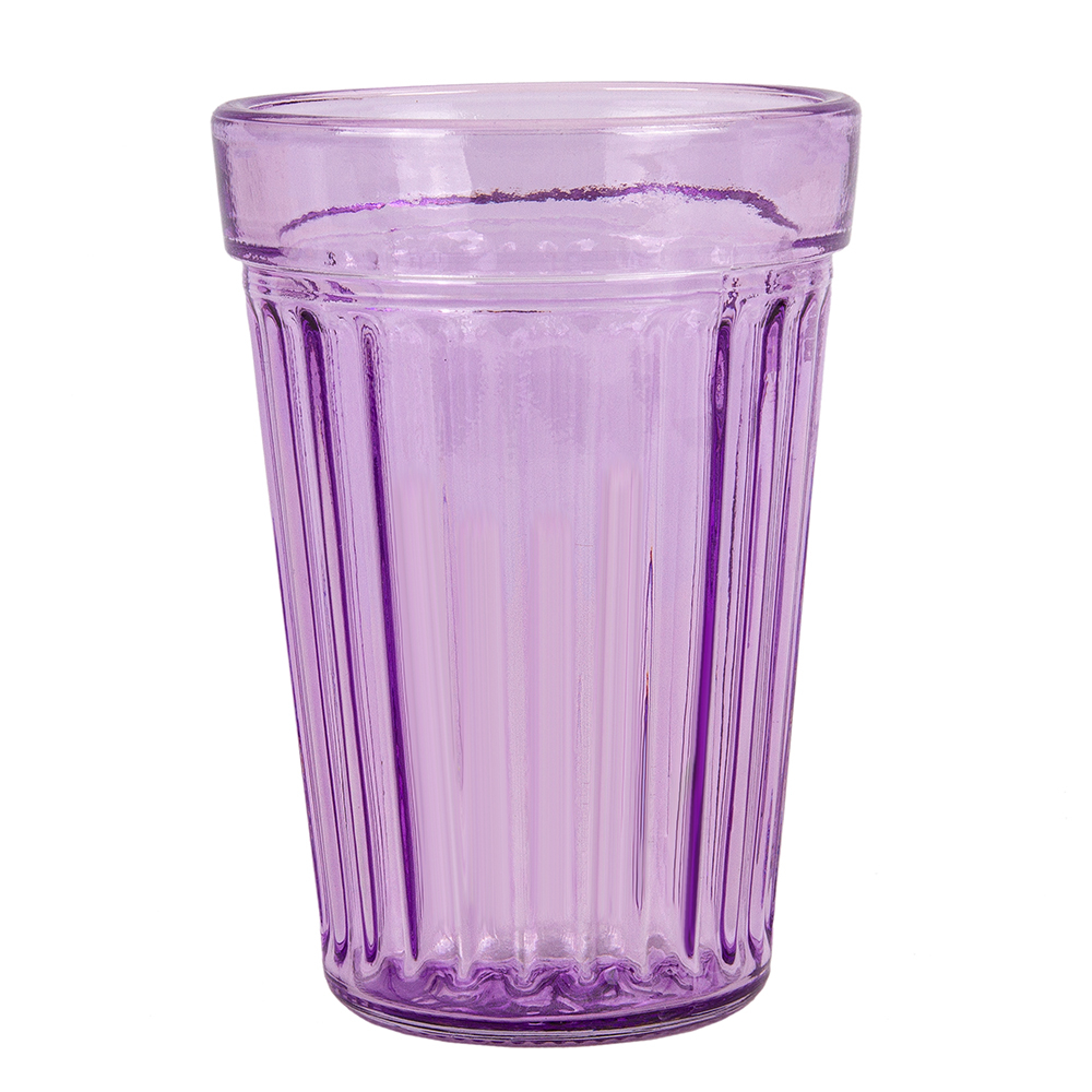 Lavender Faceted Stackable Drinking Glass | Product sku J-207873