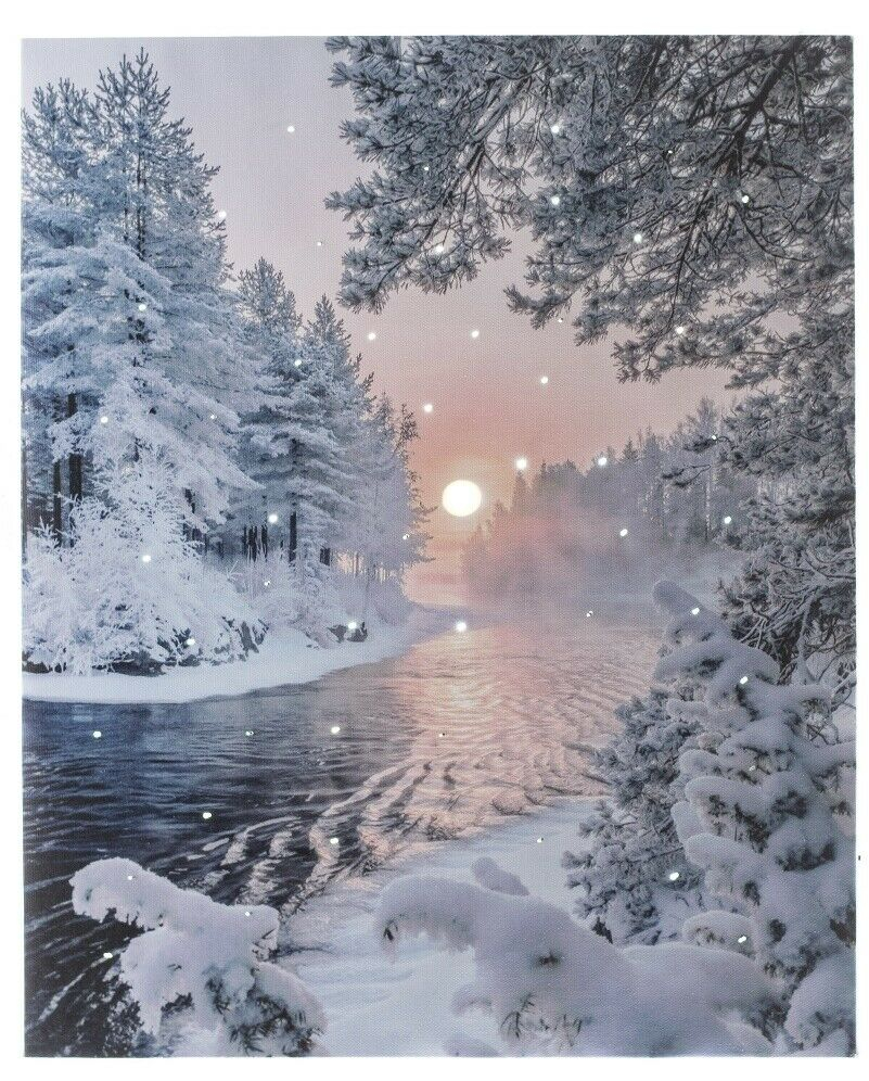 Winter Sunset LED Lighted Picture | Product sku S-191913